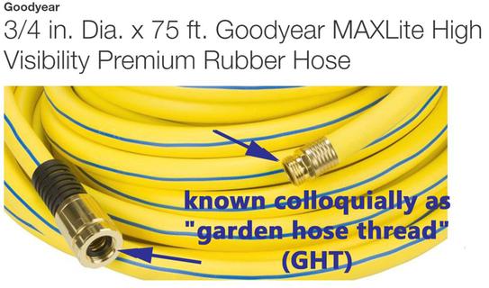Goodyear 3/4 in. Dia x 75 ft. MAXLite High Visibility Premium Rubber ...