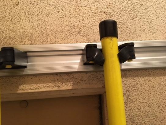 Everbilt 36 in. Adjustable Storage Wall Mount Tool Bar with 5 Rubber ...