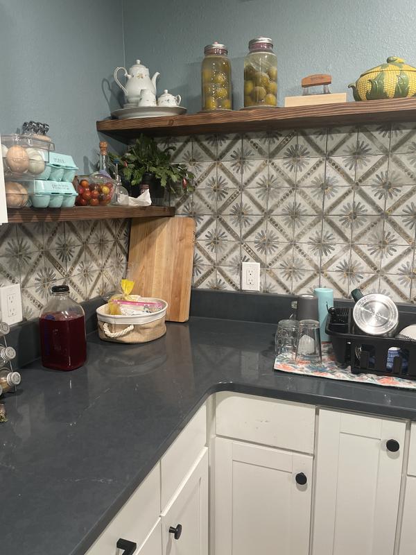 Buy Harmonia Kings Marrakech Blue 13 in. x 13 in. Ceramic Floor and ...