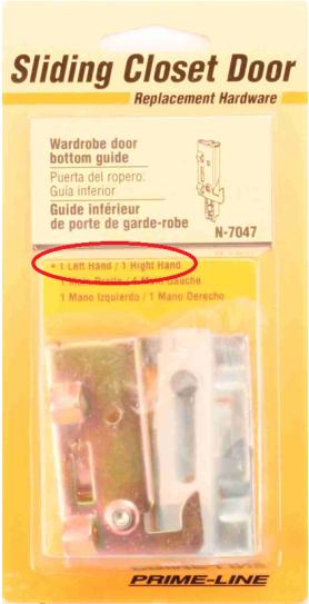 Prime-Line Left and Right, Closet Door Bottom Guide (1-pair) N 7047 ...
