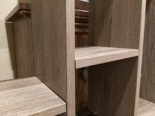 DANYA B Wheathered Oak MDF Large Rectangular Floating Shelf Unit XF151012OK The Home Depot