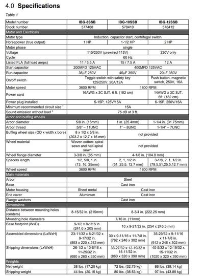 Jet 8 in. Bench Industrial Buffer 577408 - The Home Depot
