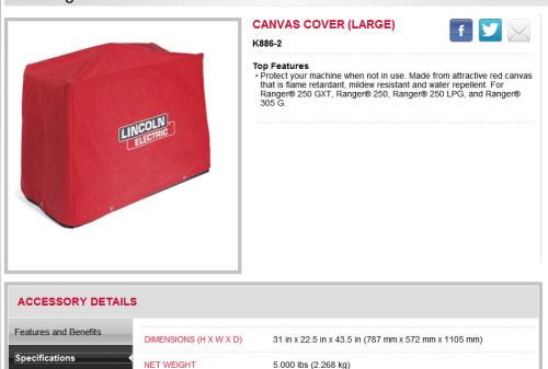 Lincoln Electric Large Canvas Welder Cover K886-1 - The Home Depot