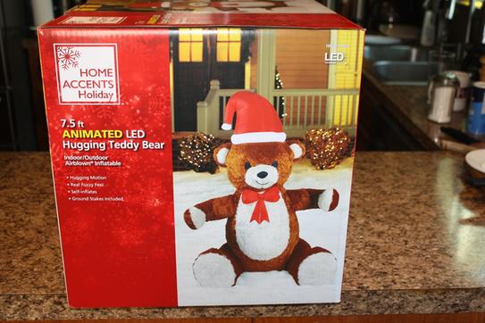 Home Accents Holiday 7.51 ft. Pre-lit LED Inflatable Animated Plush ...