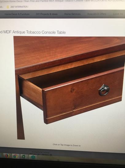 Linon Home Decor Titian 44 in. Tobacco Brown Rectangle Wood Console ...