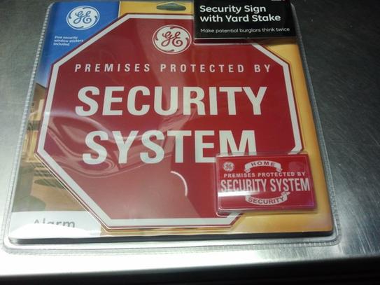 GE SmartHome Security Sign Yard Stake and Window Decals 45400 - The ...