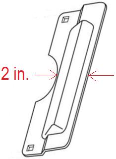 Prime-Line 3 in. x 7 in., Steel Painted Gray Door Latch Shield U 9500 ...