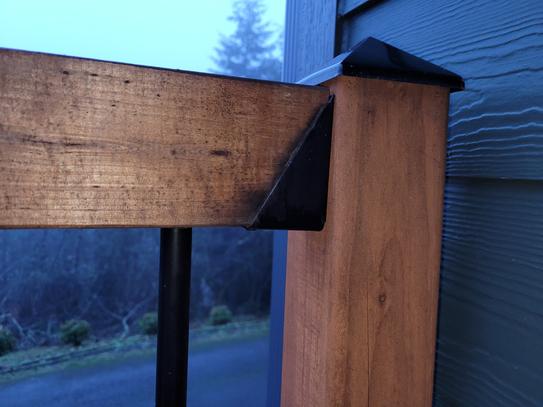 DeckLok Black Powder Coated Steel Bracket with Screws for Fence Section ...