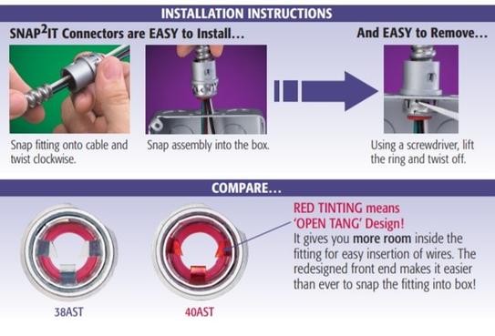 Arlington Industries Snap-2-It 3/8 in. Connectors (5-Pack) 38AST-5 ...