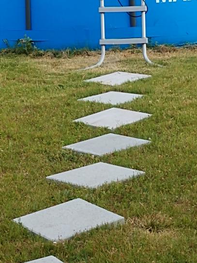 Buy 18 in. x 18 in. x 1.77 in. Pewter Square Concrete Step Stone (56 ...