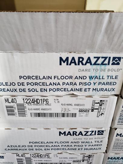 Marazzi Milton 12 in. x 24 in. Arabescato Marble Porcelain Floor and ...