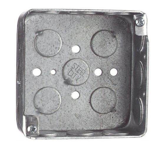 RACO 4 in. W Steel Metallic 2-Gang Exposed Work Square Cover for 1 ...
