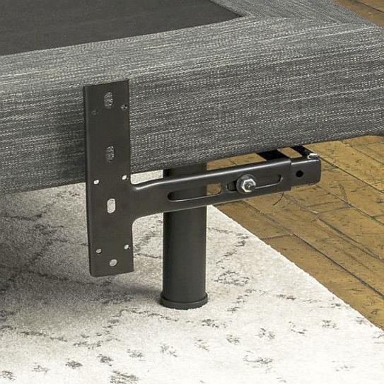 StyleWell Leblanc Charcoal Gray Upholstered Queen Platform Bed with ...