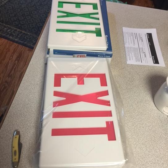 Sure-Lites LPX 1.09 Watt White Integrated LED Exit Sign, Self-Powered ...