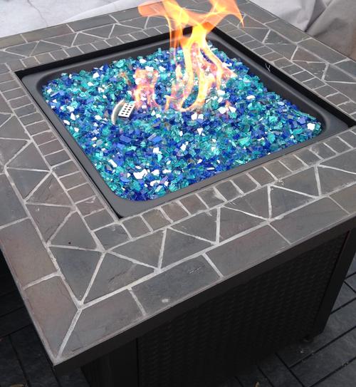 Margo Garden Products 1/4 in. 25 lb. Cobalt Blue Reflective Tempered Fire Glass DFG25-R02 - The ...