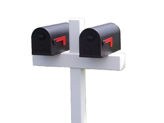 Handy Post 42 in. x 26 in. Vinyl Post Sleeve Mailbox, White HP-1W2 ...