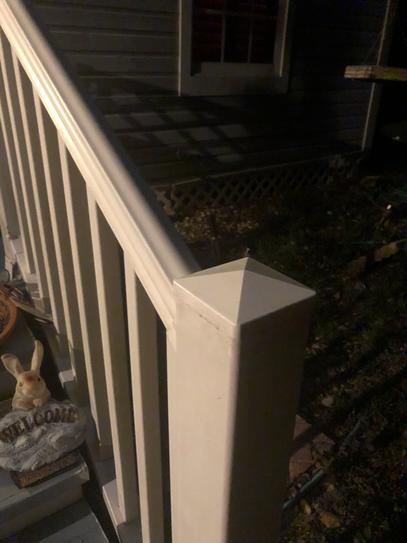 Veranda 4 in. x 4 in. White Composite Pyramid Fence Post Cap 211351 ...