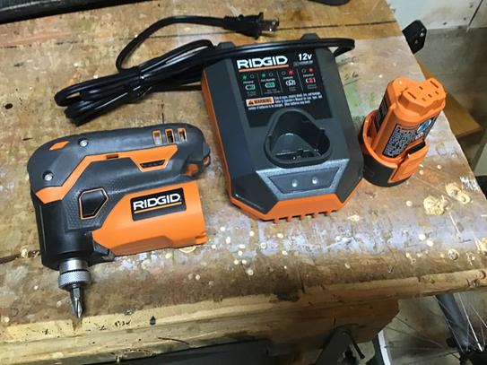 RIDGID 12-Volt Lithium-Ion 1/4 in. Cordless Palm Impact Screwdriver Kit ...