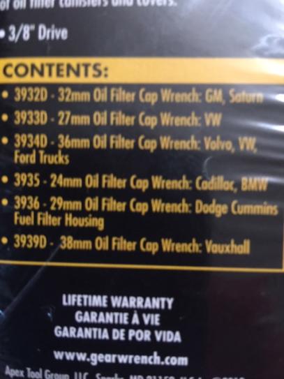 GEARWRENCH Oil Canister Socket Set Service Kit (6-Piece) 41890 - The ...