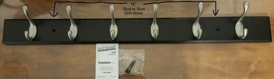 Franklin Brass Napier 26-1/2 in. L, Wood and Zinc 100 lb. Load Capacity ...