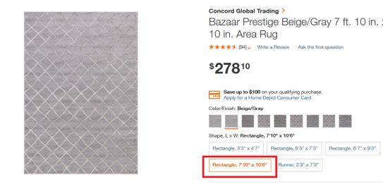 Concord Global Trading Bazaar Prestige Ivory-Gray 6 ft. 7 in. x 9 ft. 3 ...