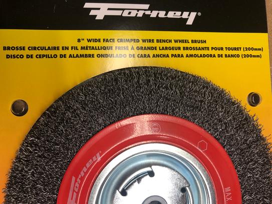 Forney 8 in. x 1/2 in. and 5/8 in. Arbor Wide Face Coarse Crimped Wire ...