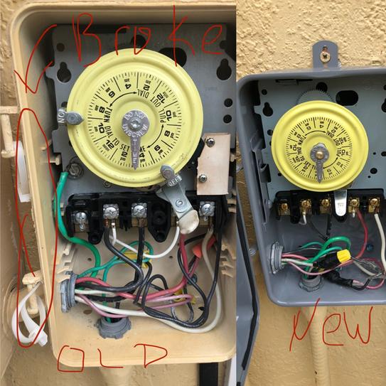 Buy T100 Series 40 Amp 24-Hour Outdoor Mechanical Timer with Double ...