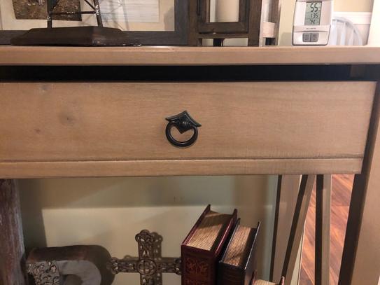 Linon Home Decor Titian 44 in. Tobacco Brown Rectangle Wood Console ...
