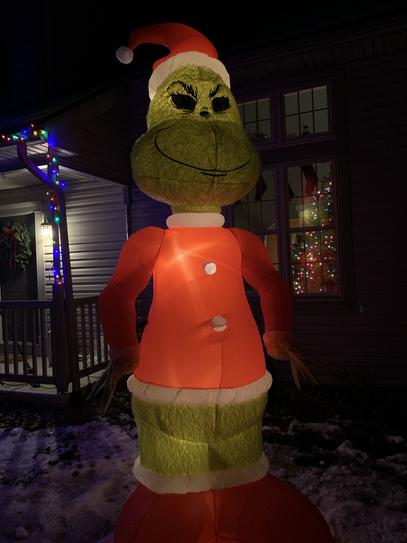 Dr. Seuss 10 ft. Inflatable Giant Grinch with Fuzzy Plush Fabric 115625 ...