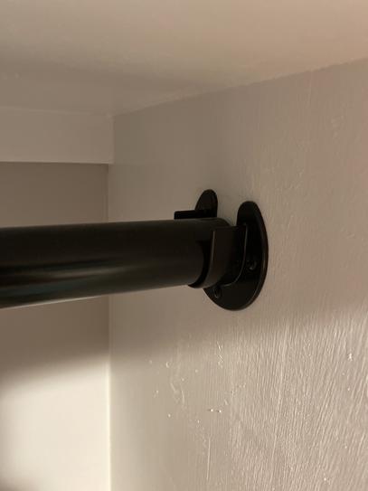 Rod Desyne 28 in. to 48 in. W Black Adjustable Closet Rod and Socket ...