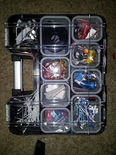 Husky 15 in. x 13 in. Black Pro Double Sided Small Parts Organizer with ...