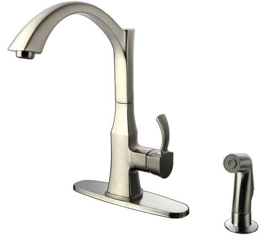 Glacier Bay Single-Handle Decorative Kitchen Faucet with Side Sprayer ...