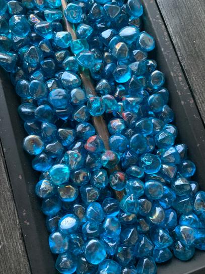Margo Garden Products 10 lb. Aqua Blue Diamond Decorative Glass DFG10 ...