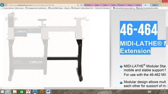 Delta Midi Lathe Bed Extension Stand 46-464 - The Home Depot