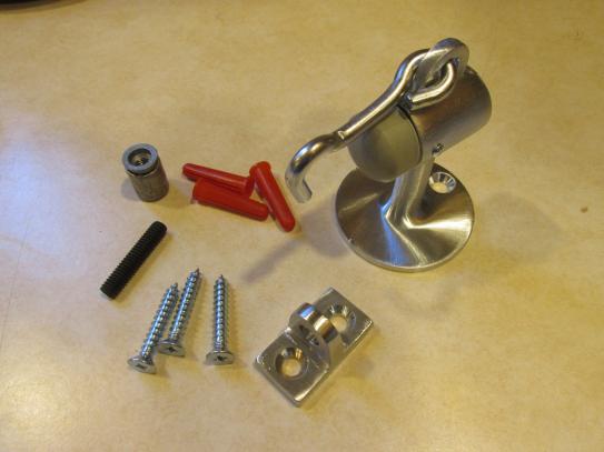 Universal Hardware 3-5/8 in. Satin Chrome Floor Stop with Holder ...