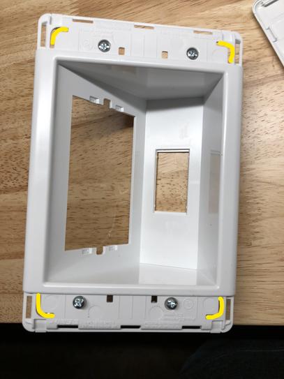 Legrand Pass & Seymour 1 Gang Recessed TV Media Box with Low Voltage ...