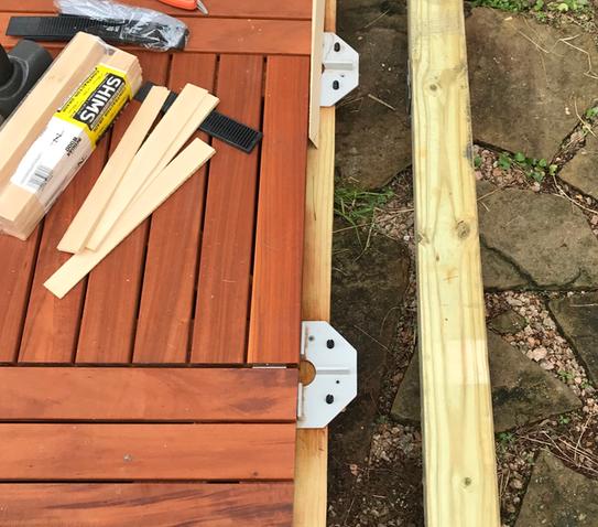 DeckWise WiseTile Concrete Grey Hardwood Deck Tile Connector TILE-CONN ...