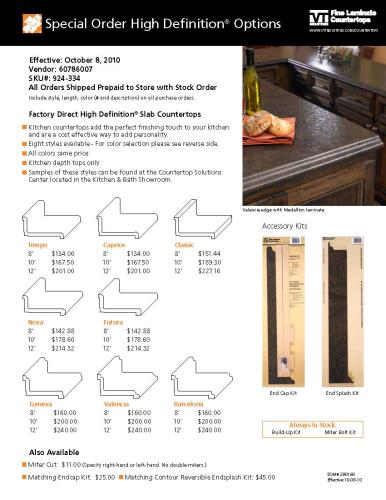 Hampton Bay 10 ft. Laminate Countertop with Right Miter in Jeweled ...