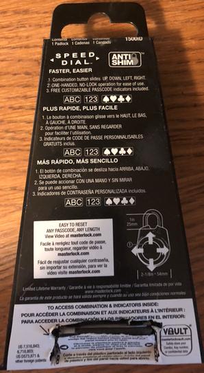 Master Lock Combination Locker Lock, Resettable Directional Dial ...