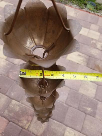 Monarch Rain Chains 8.5 ft. Monarch Pure Copper Lotus Rain Chain 28519 ...