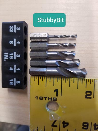 Milescraft Metal Stubby Bit Set with 1/4 in. Hex Shaft (5-Piece) 2320 ...