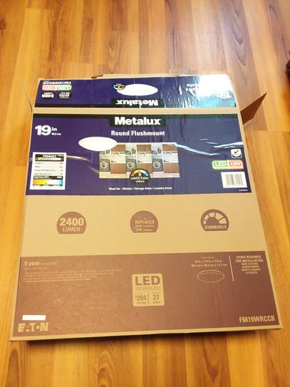 Metalux FM 15 in. White Round Integrated LED Flush Mount Light with ...