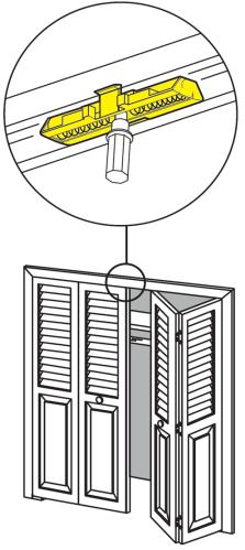 Prime-Line 7/8 in., White Nylon, Top Mount Bi-Fold Door Slide Guide ...