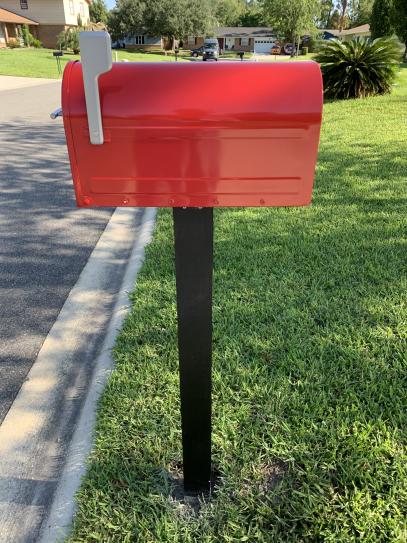 Architectural Mailboxes Boulder Black, Large, Steel, Post Mount Mailbox ...