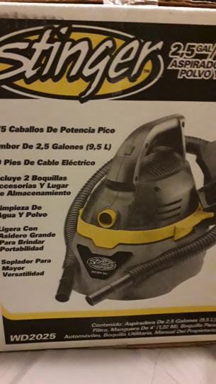 Stinger 2.5 Gal. 1.75-Peak HP Compact Wet Dry Vac WD2025 - The Home Depot