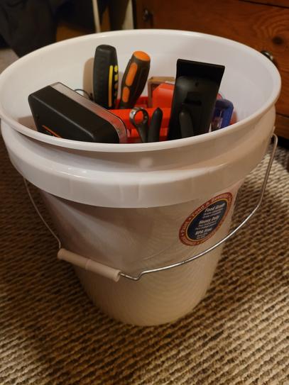 BUCKET BOSS 10.375 in. 4-Compartment Bucket Super Stacker Small Parts ...