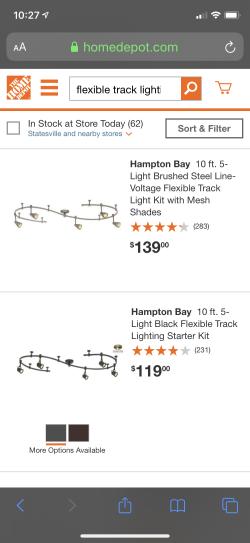 Hampton Bay 10 ft. 5-Light Antique Bronze Retro Pinhole Flexible Track ...