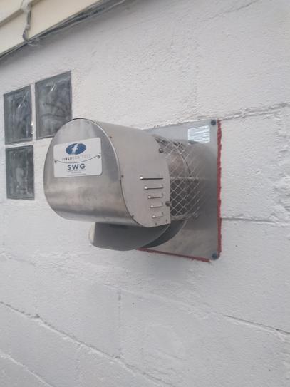 FIELD CONTROLS SWG-4HDS Power Vent 4 in. Outside Mounted in Stainless ...