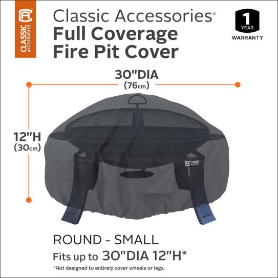 Classic Accessories Small Square Full Coverage Fire Pit Cover 55-555 ...