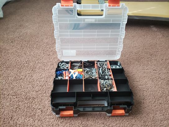 HDX 13 in. 30-Compartment Double Sided Small Parts Organizer 320028 ...
